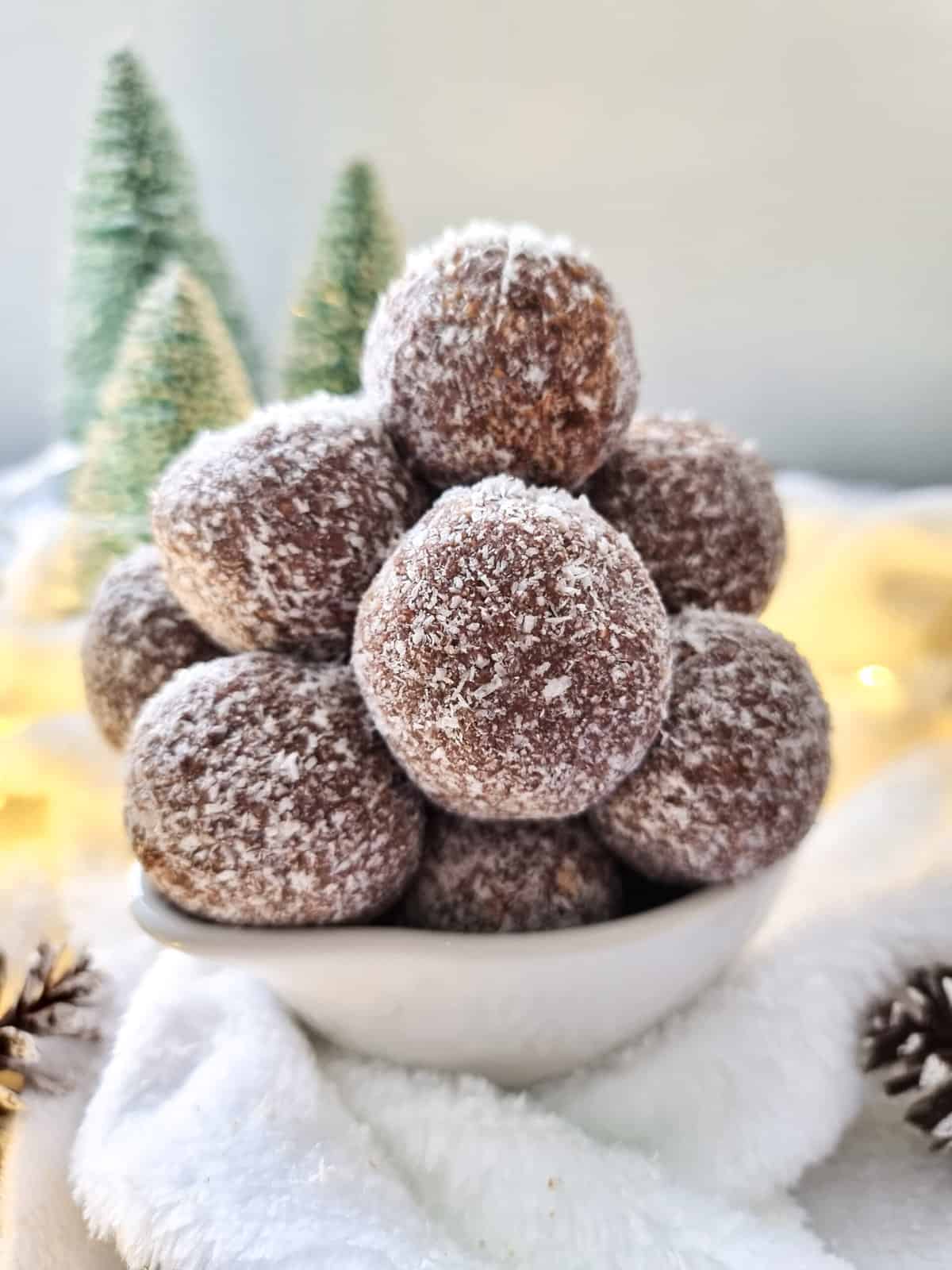 Christmas Rum Chocolate Truffles Recipe with Coconut - Athlete Lunchbox